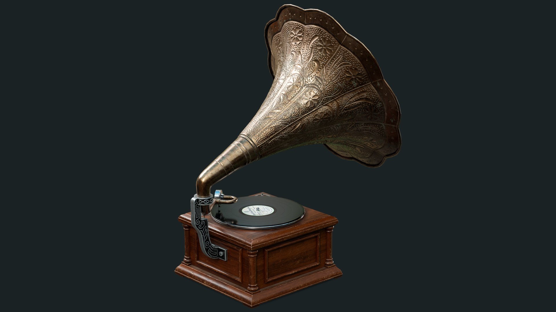 Retro Old Gramophone 3D - TurboSquid 2012092