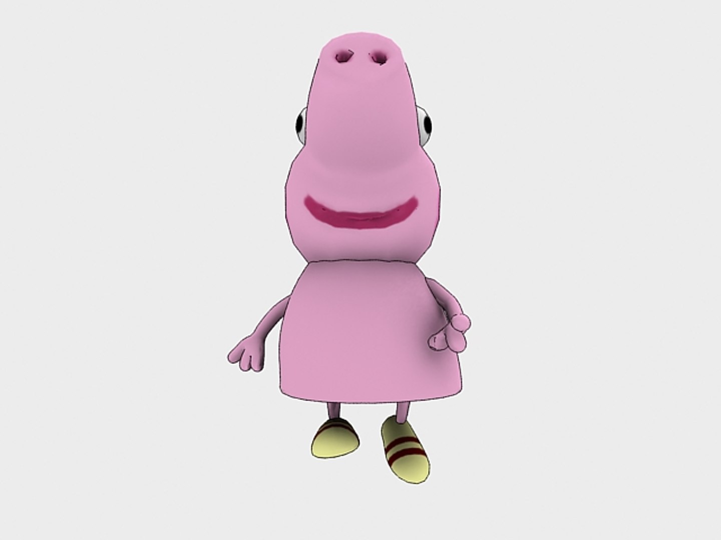 3D Cartoon Character Piggy - TurboSquid 1163586