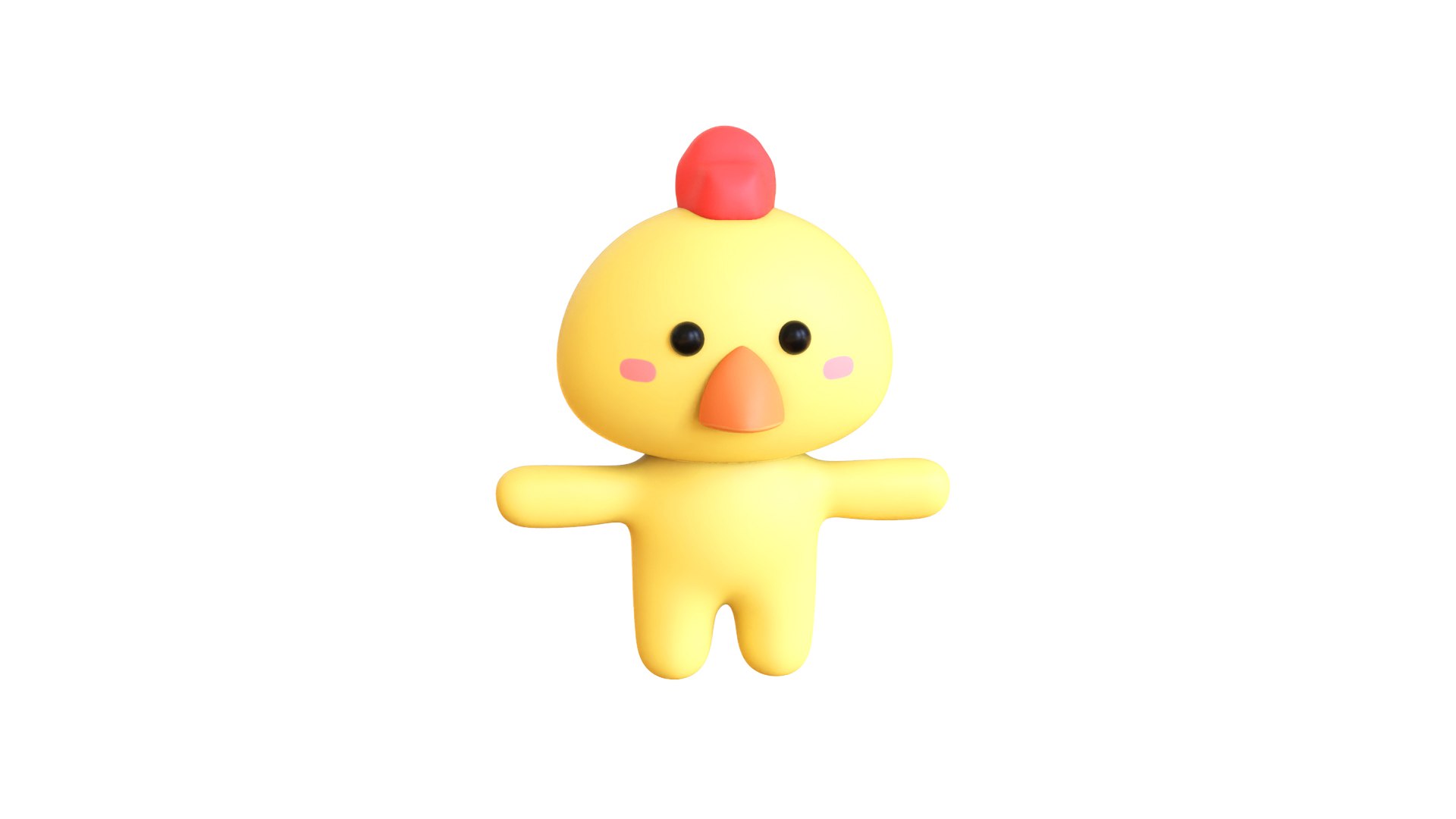 3D Character003 Chubby Chicken Model - TurboSquid 2341814