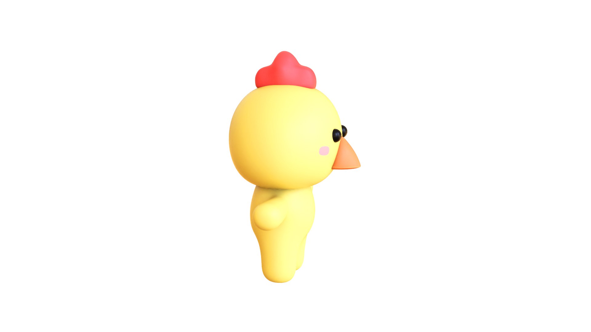 3D Character003 Chubby Chicken Model - TurboSquid 2341814