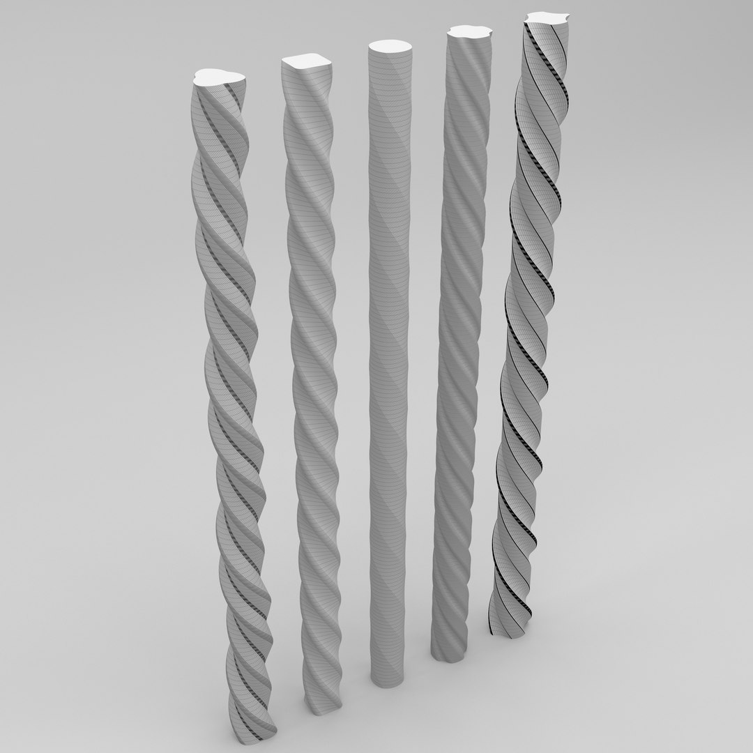 3D Model Twisted Columns - TurboSquid 2190104