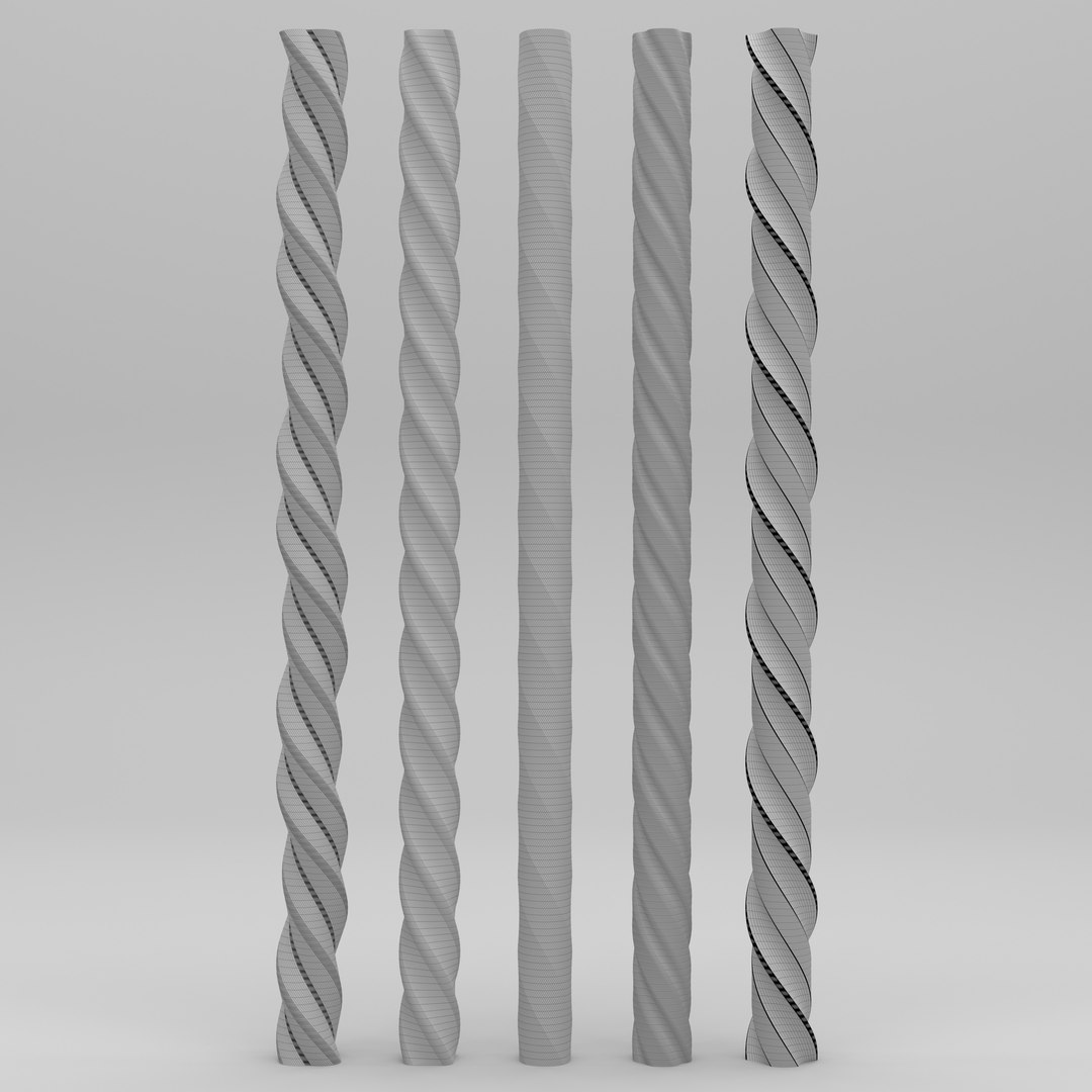 3D Model Twisted Columns - TurboSquid 2190104