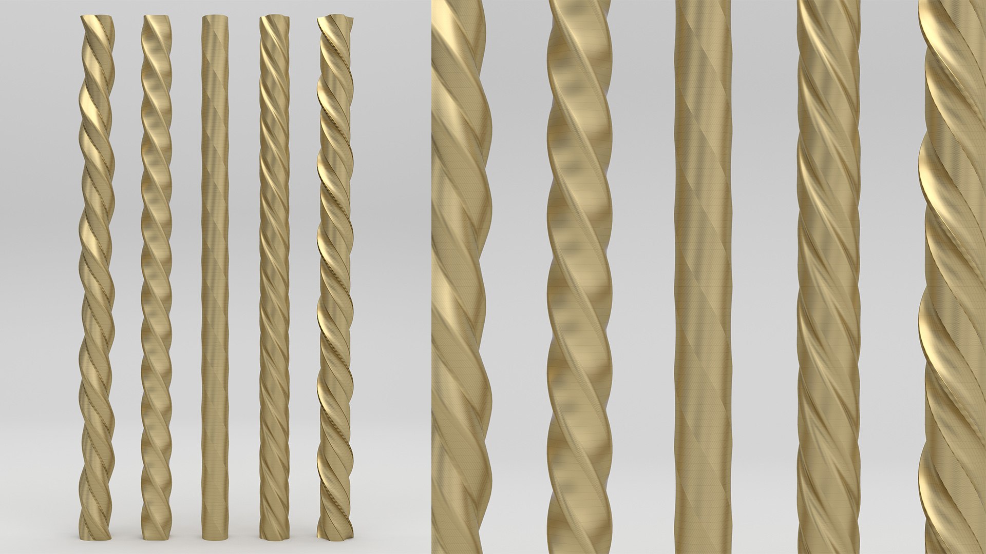 3D Model Twisted Columns - TurboSquid 2190104