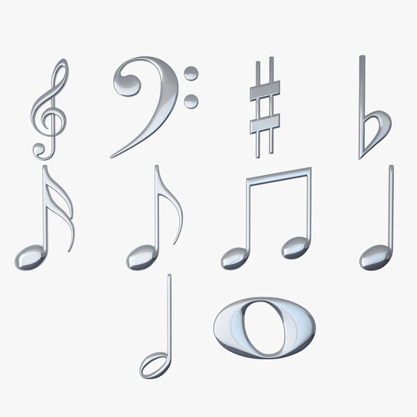 3D musical note model - TurboSquid 1507536