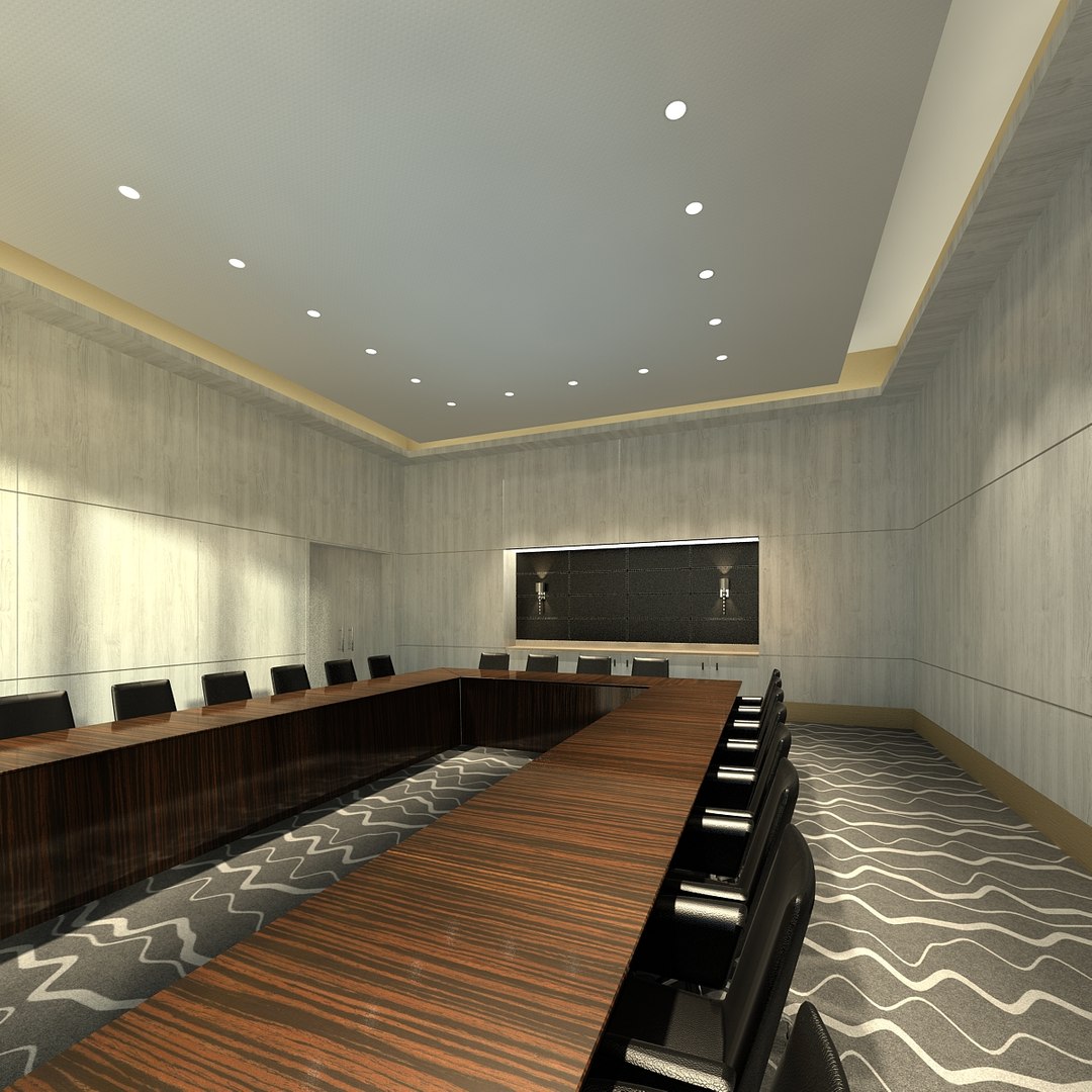 Business Meeting Room 3d Model
