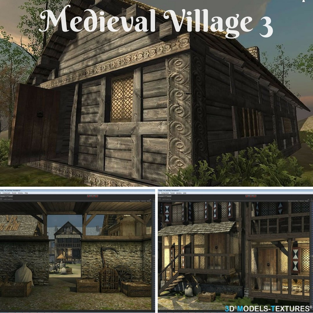 3D Model Medieval Village - TurboSquid 1215162