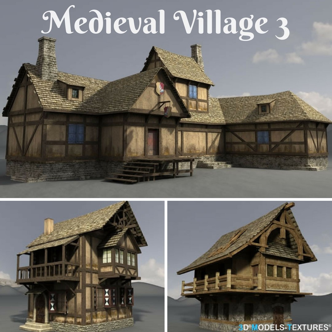 3D Model Medieval Village - TurboSquid 1215162