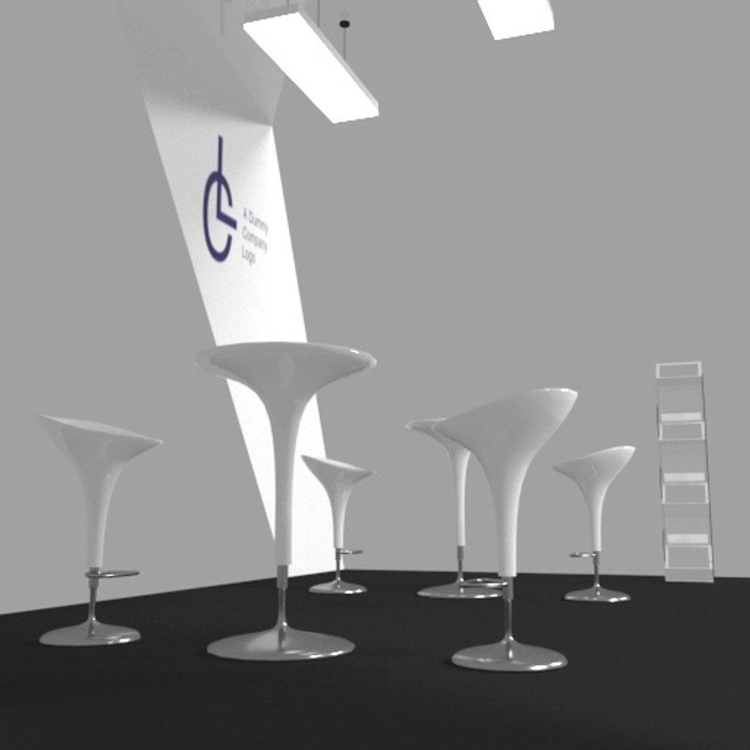 3D Exhibition Booth Bar Stools - TurboSquid 1362349