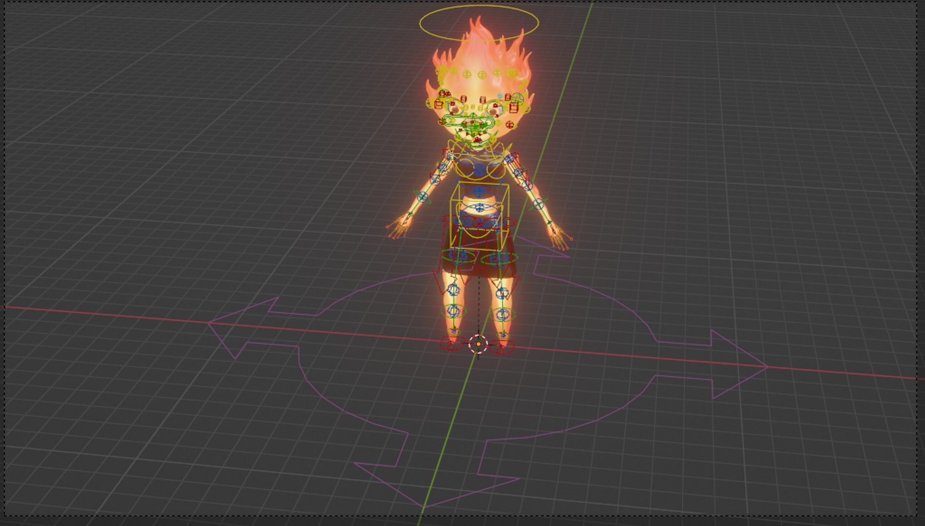 3D Ember Lumen Pixar Elemental Rigged Animation And Game Ready ...