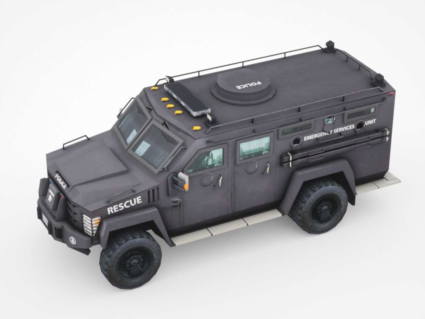 3D Armored Police Van Truck Model - TurboSquid 1279914