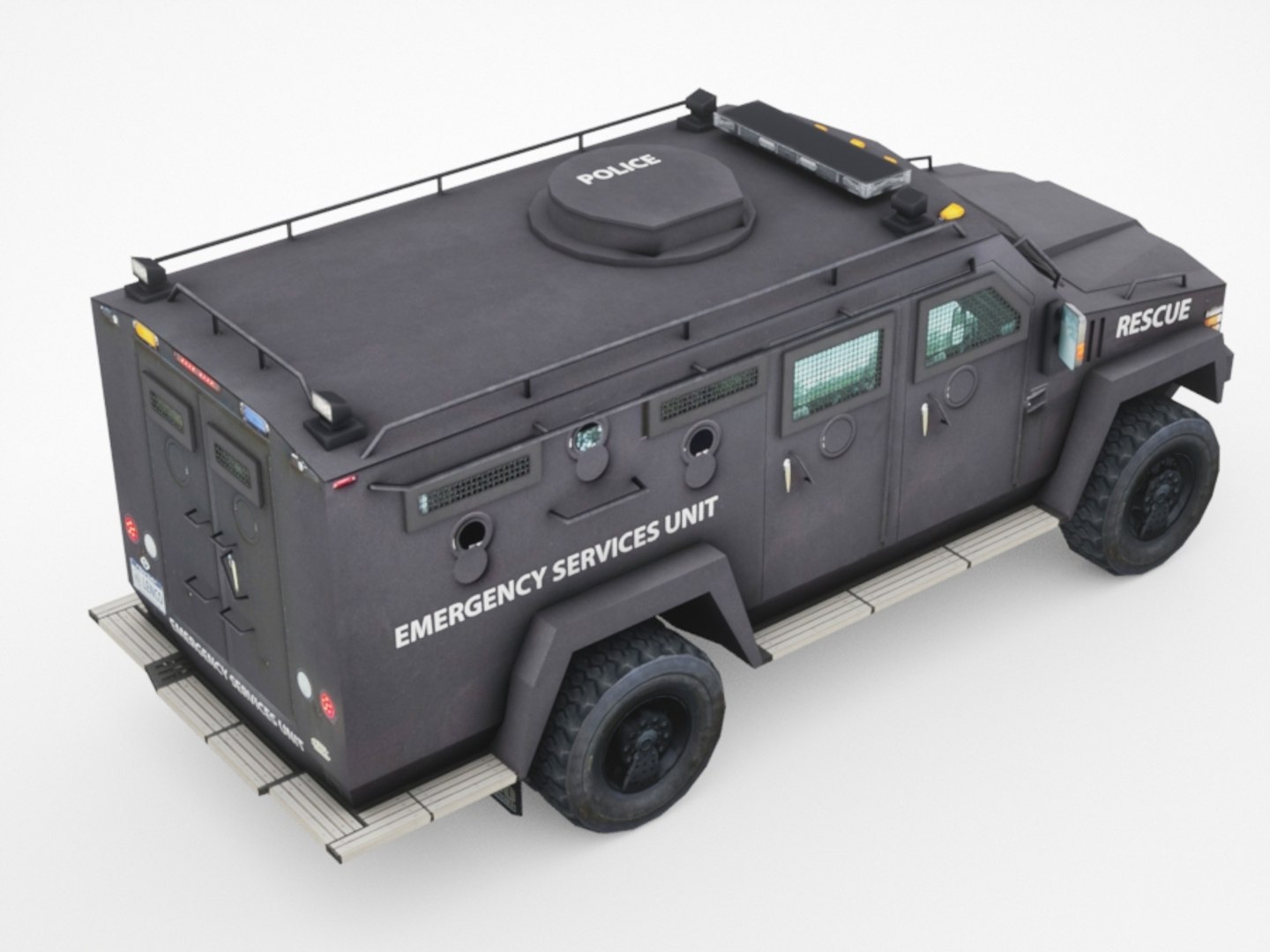 3D Armored Police Van Truck Model - TurboSquid 1279914