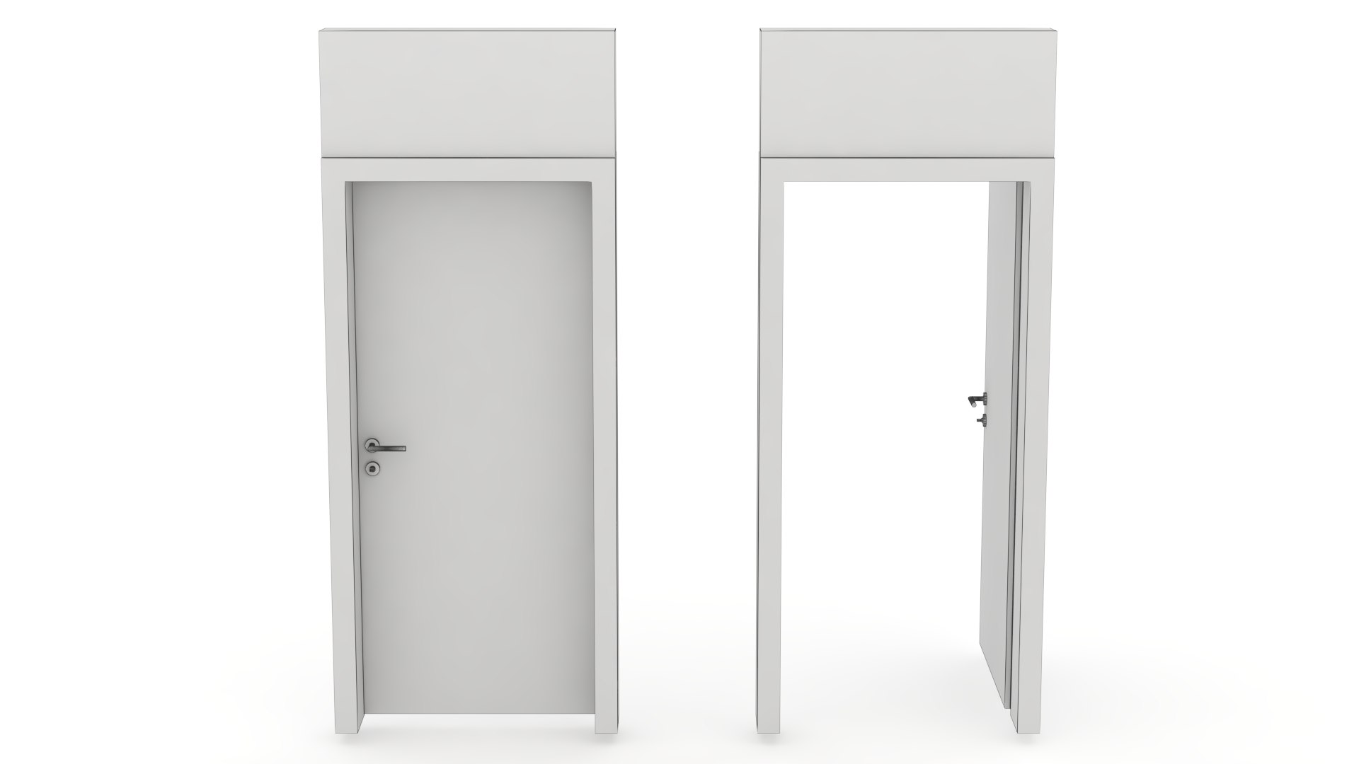 Lacquered Interior Door - Full Wall Section 3D - TurboSquid 2057567