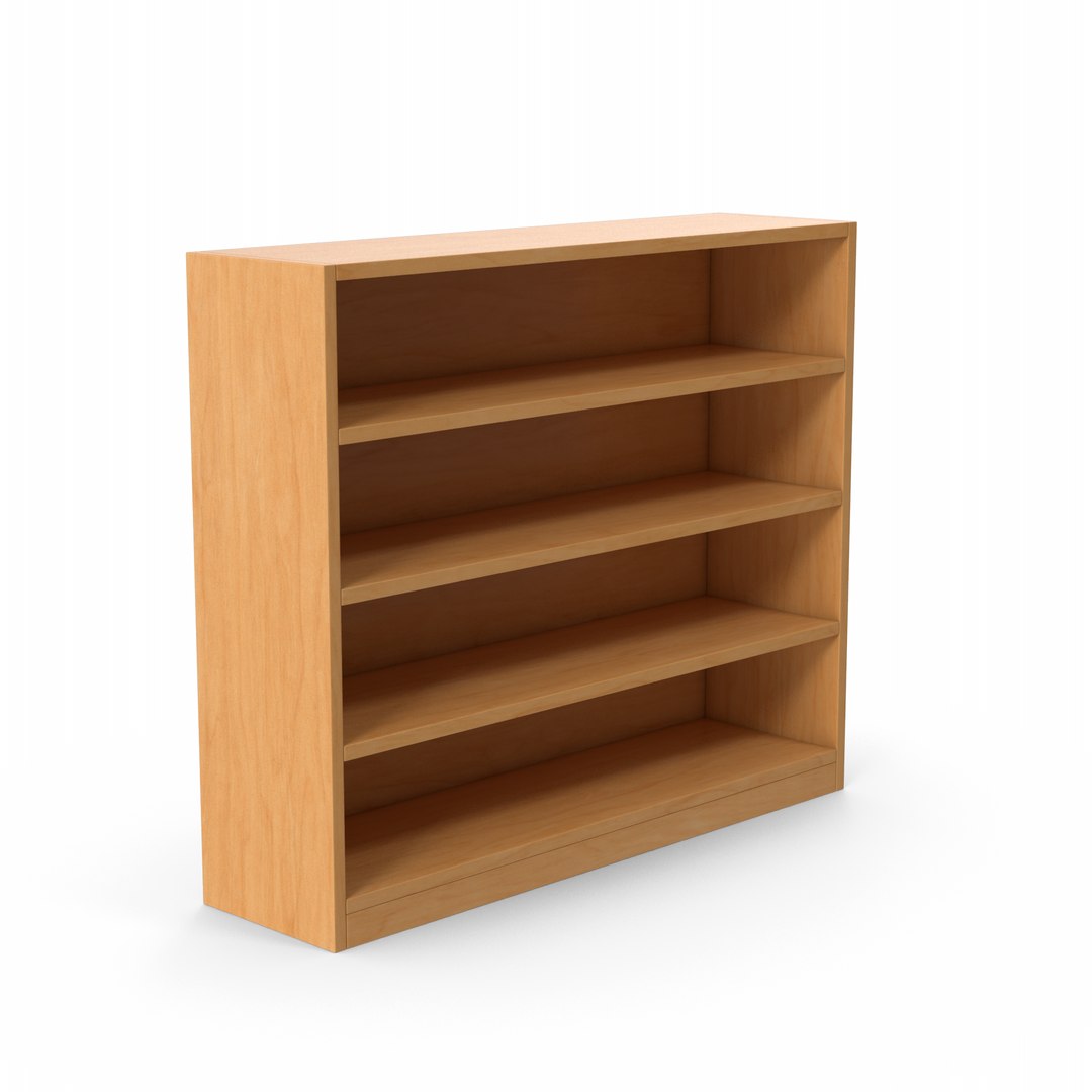 3D Wooden Shelf Model - TurboSquid 1837901