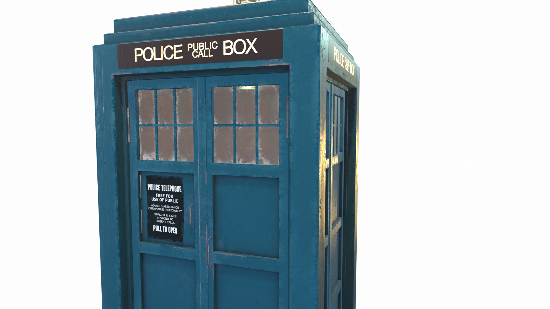 3D TARDIS Doctor Who Low-poly Textured Model - TurboSquid 2345777