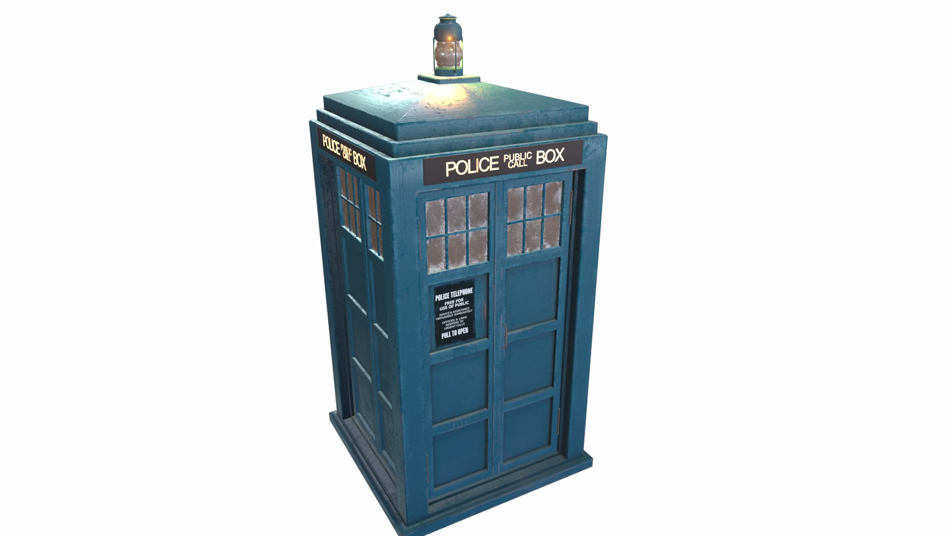 3D TARDIS Doctor Who Low-poly Textured Model - TurboSquid 2345777