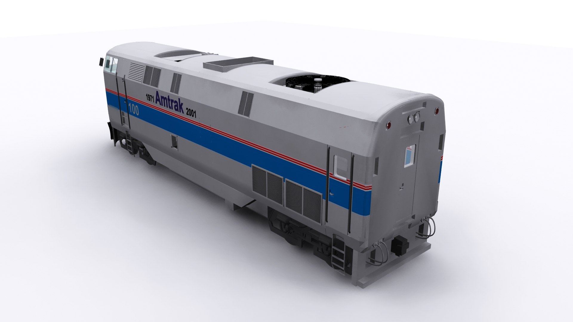 Amtrak Locomotive 3D Model - TurboSquid 1509041