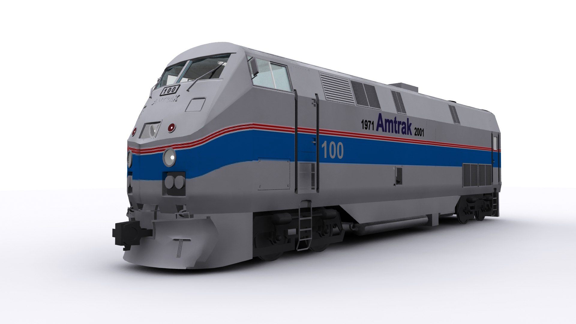 Amtrak Locomotive 3D Model - TurboSquid 1509041