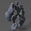 Elemental Stone Golem 3d Obj