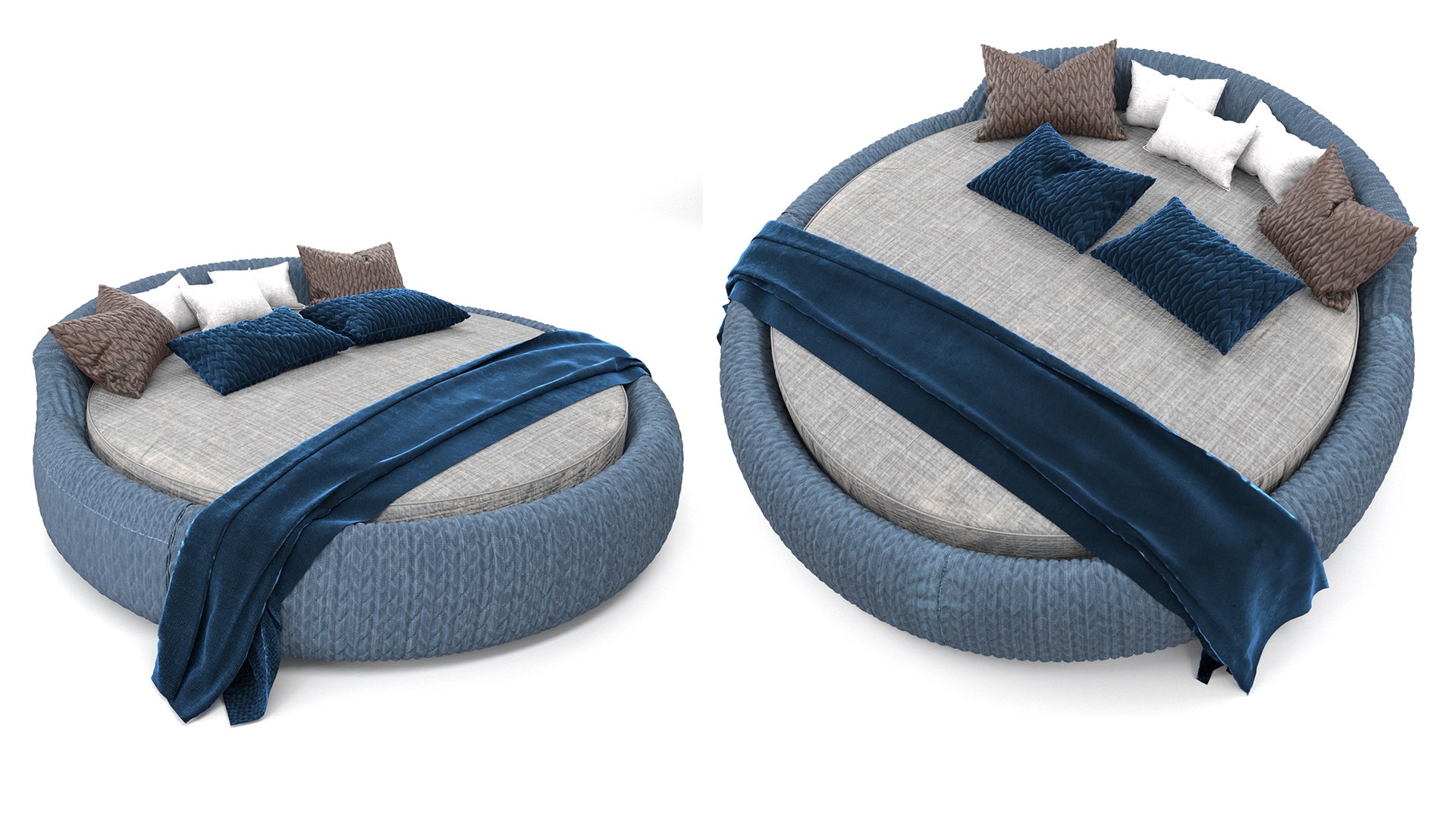 Round Bed 3D Model - TurboSquid 1780747