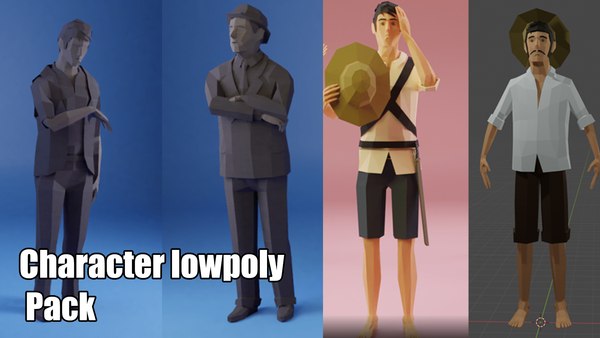 Characters Low Poly model - TurboSquid 1822225
