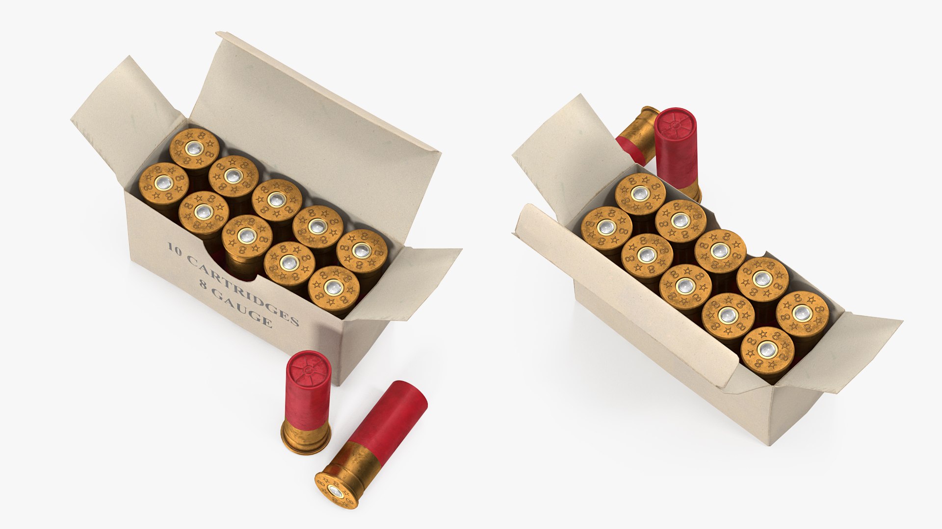 Box 8 gauge shotgun model - TurboSquid 1603772