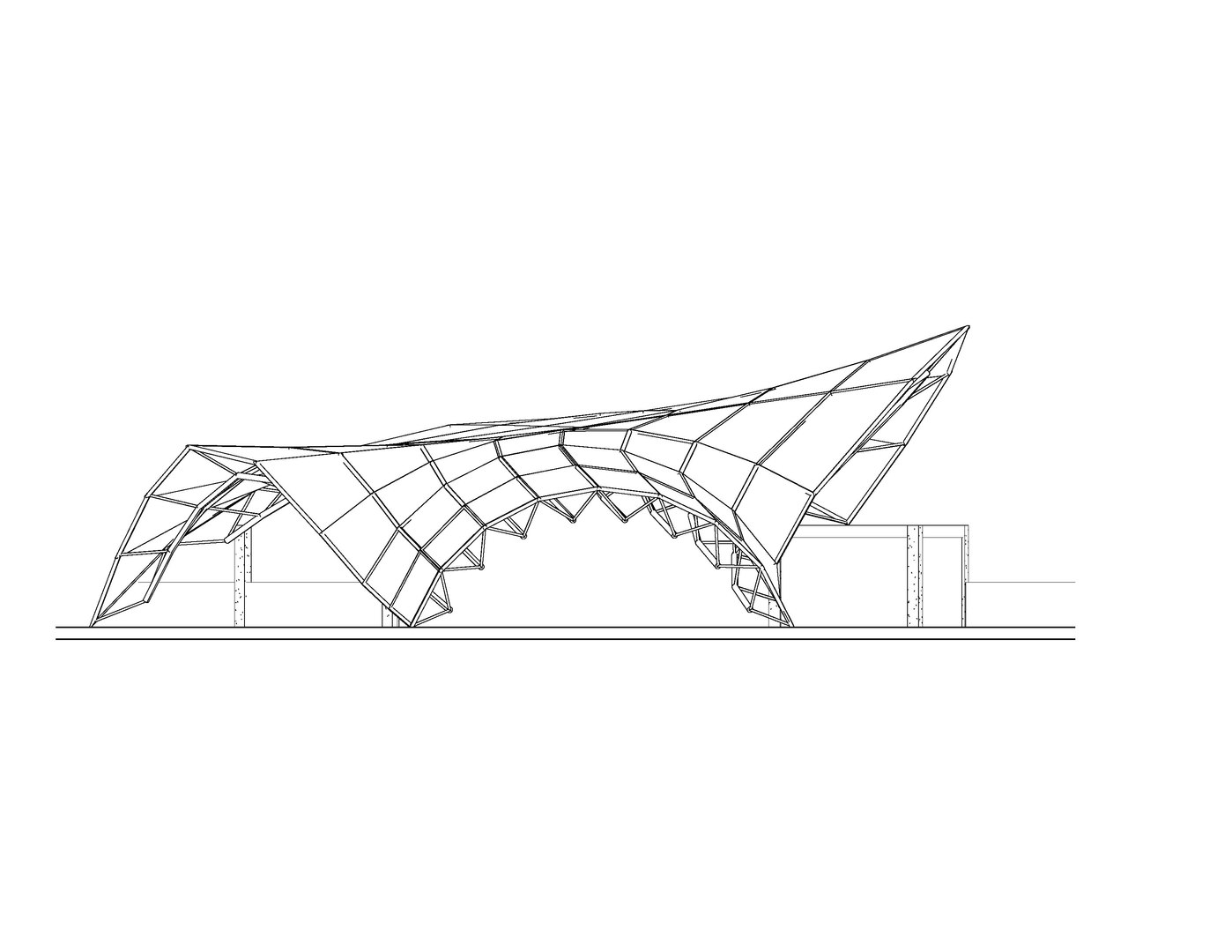Space Frame Structure Top Cover Revit 3D Model 3D Model - TurboSquid 2083934