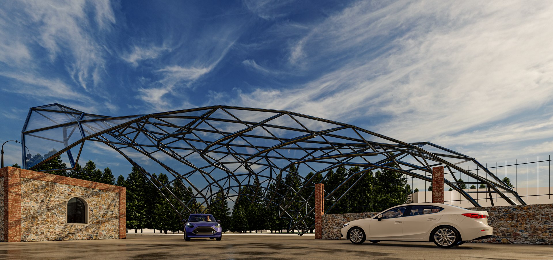 Space Frame Structure Top Cover Revit 3D Model 3D Model - TurboSquid ...