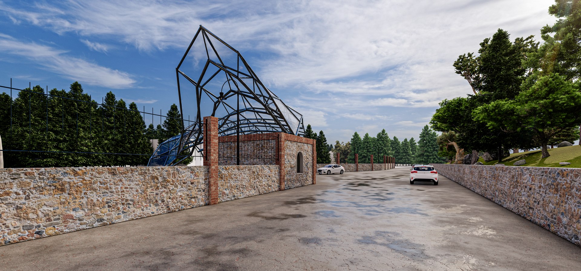 Space Frame Structure Top Cover Revit 3D Model 3D Model - TurboSquid ...