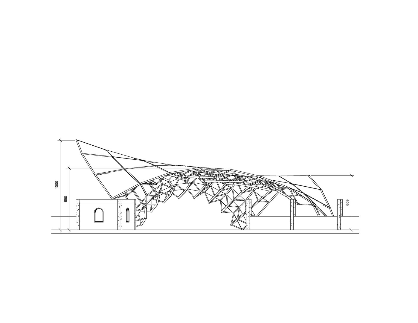 Space Frame Structure Top Cover Revit 3D Model 3D Model - TurboSquid ...