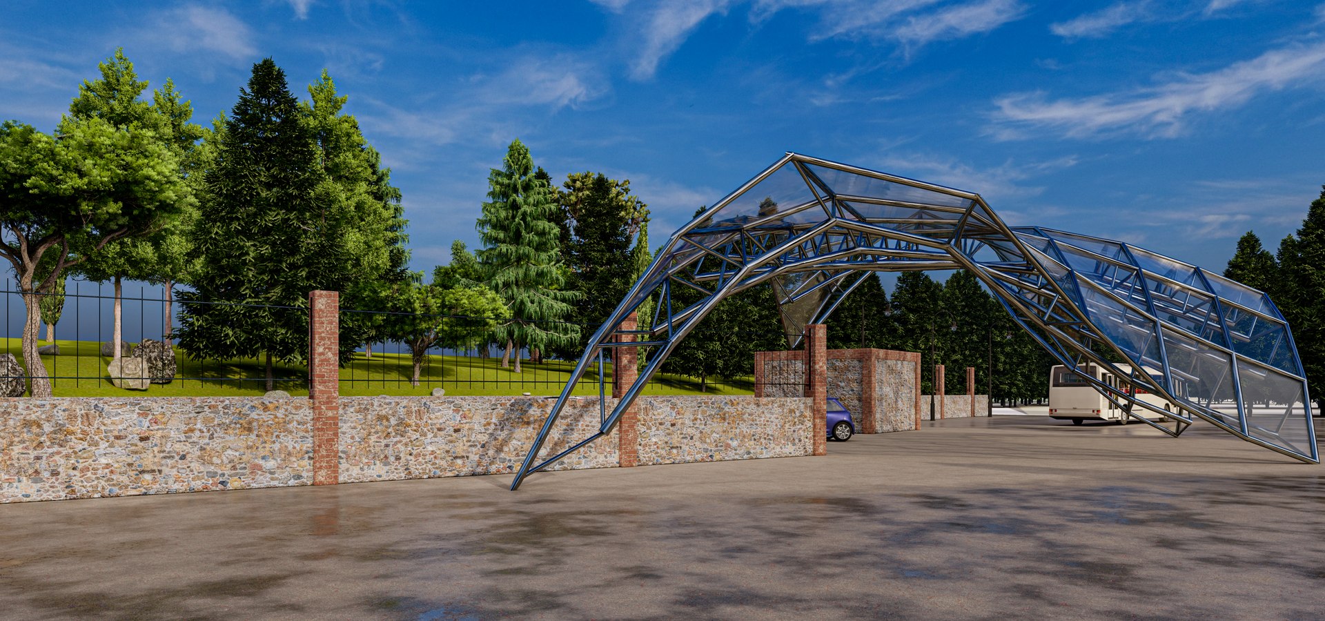 Space Frame Structure Top Cover Revit 3D Model 3D Model - TurboSquid ...