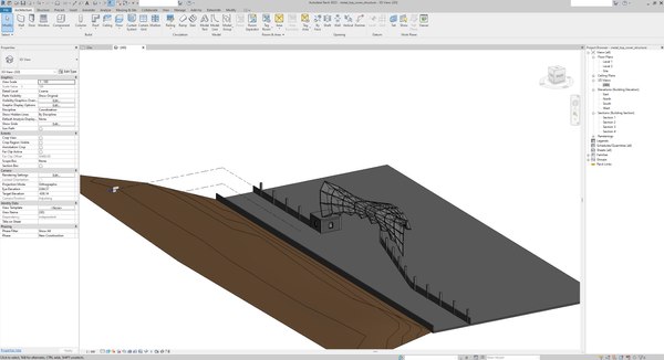 Space Frame Structure Top Cover Revit 3D model 3D 모델 - TurboSquid 2083934
