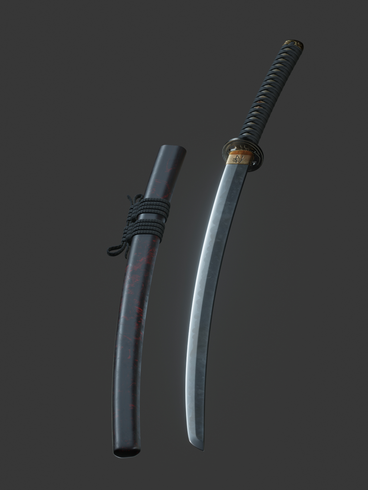 Japanese swords 3D model - TurboSquid 1541216