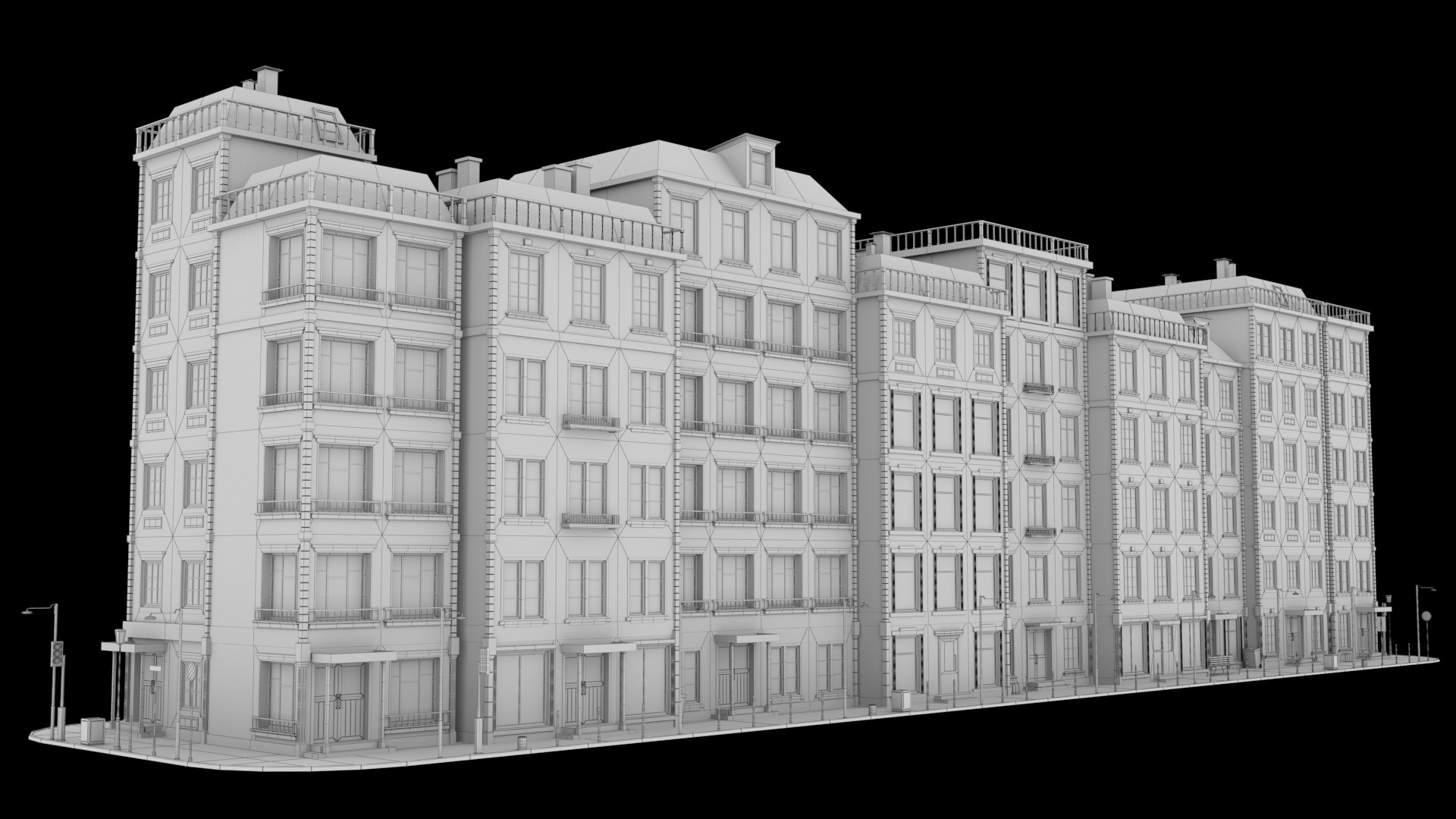 3D Model City Block European - TurboSquid 2024002