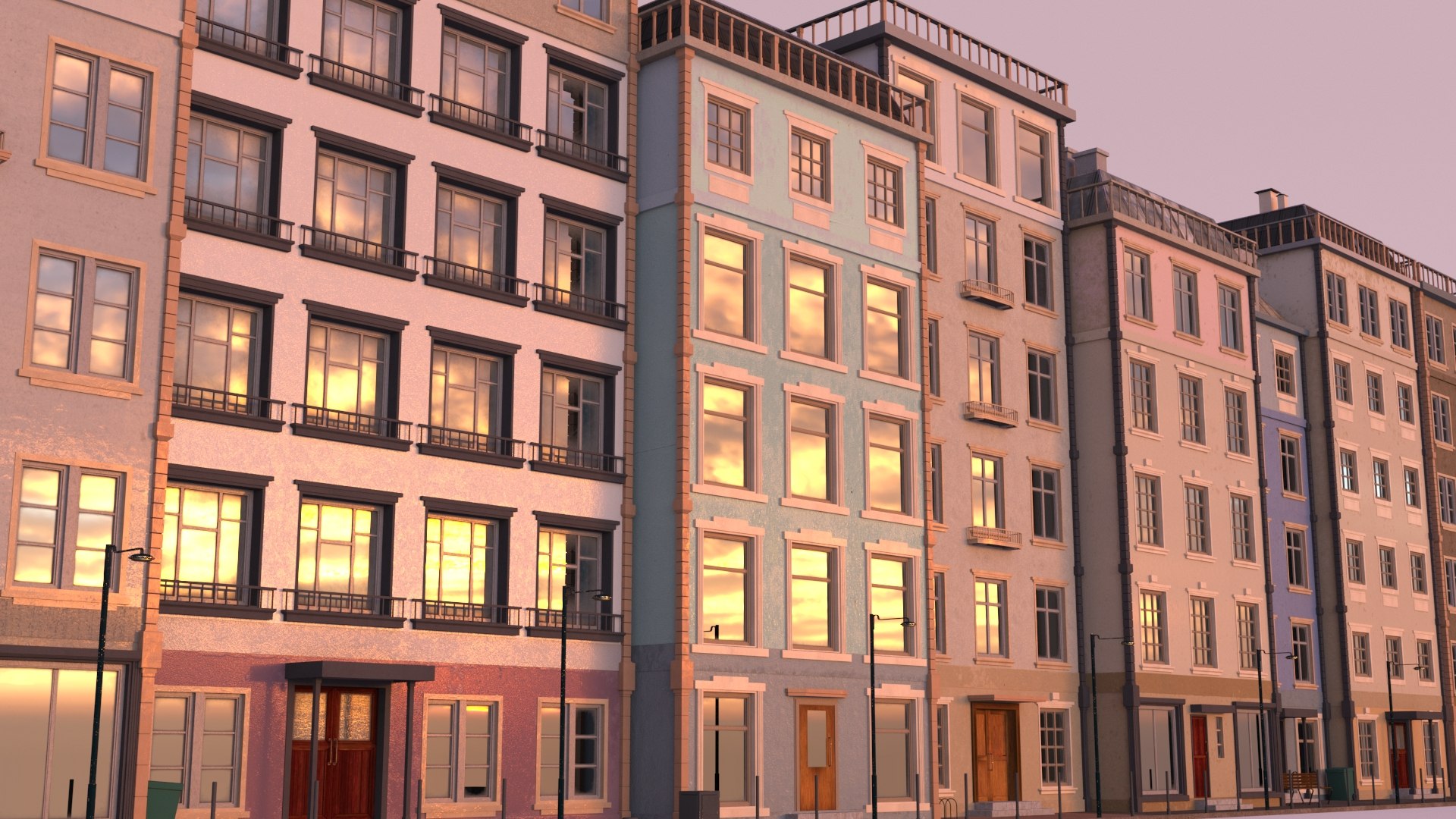 3D Model City Block European - TurboSquid 2024002