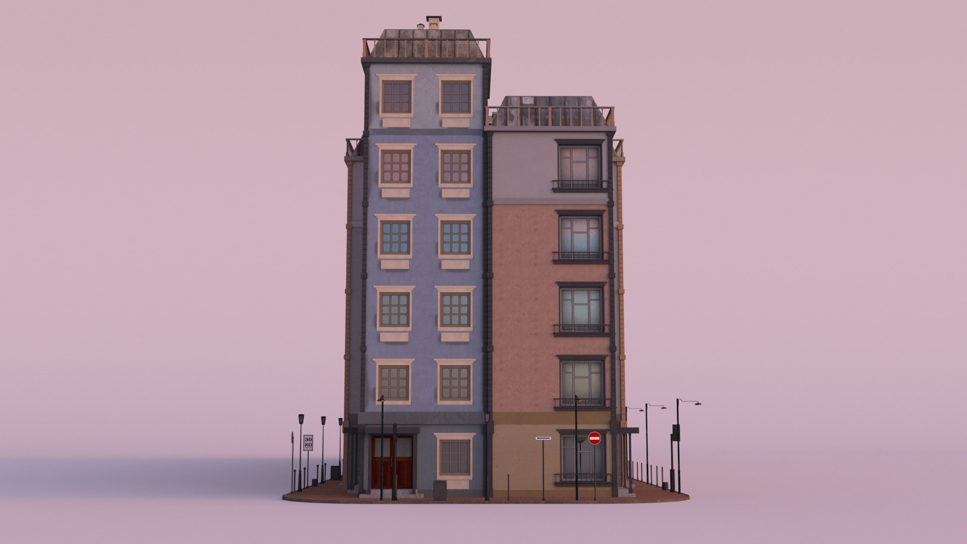 3D Model City Block European - TurboSquid 2024002