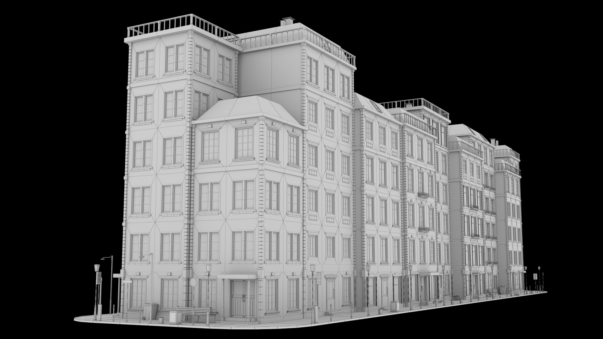 3D Model City Block European - TurboSquid 2024002