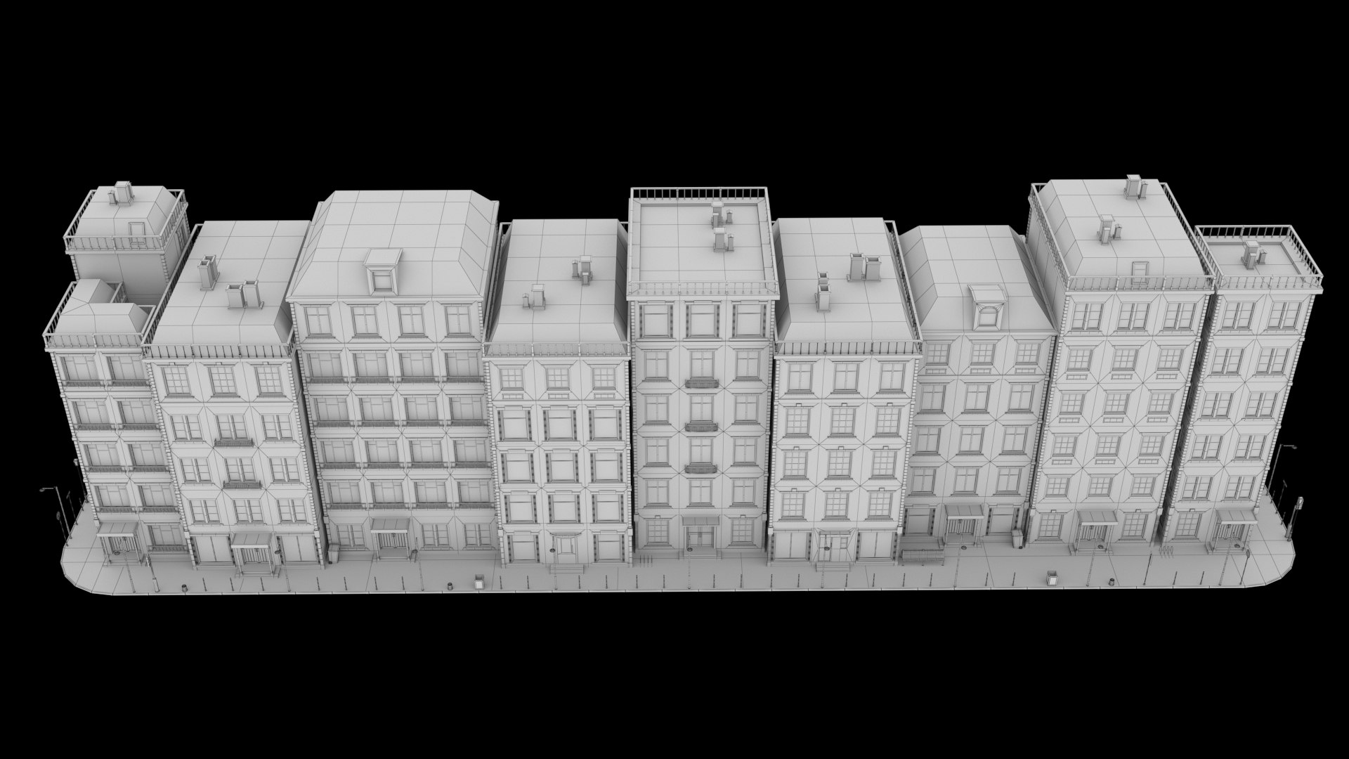 3D Model City Block European - TurboSquid 2024002