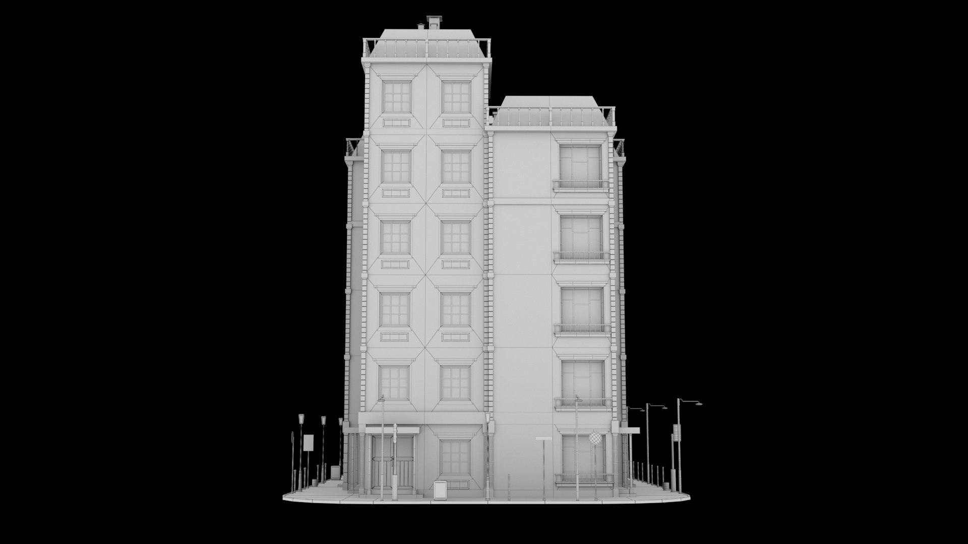 3D Model City Block European - TurboSquid 2024002