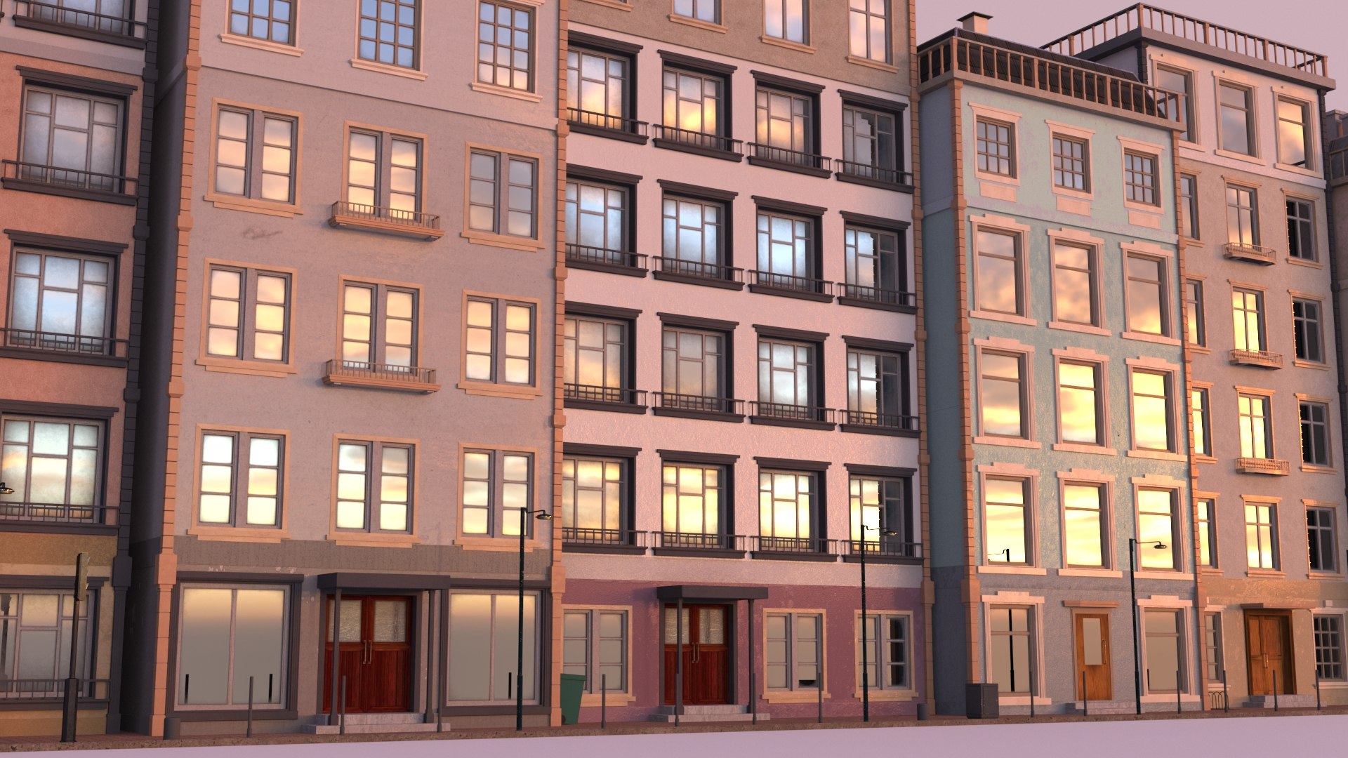 3D Model City Block European - TurboSquid 2024002