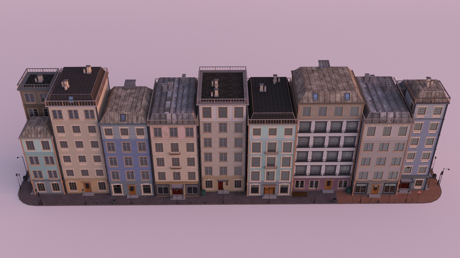 3D Model City Block European - TurboSquid 2024002