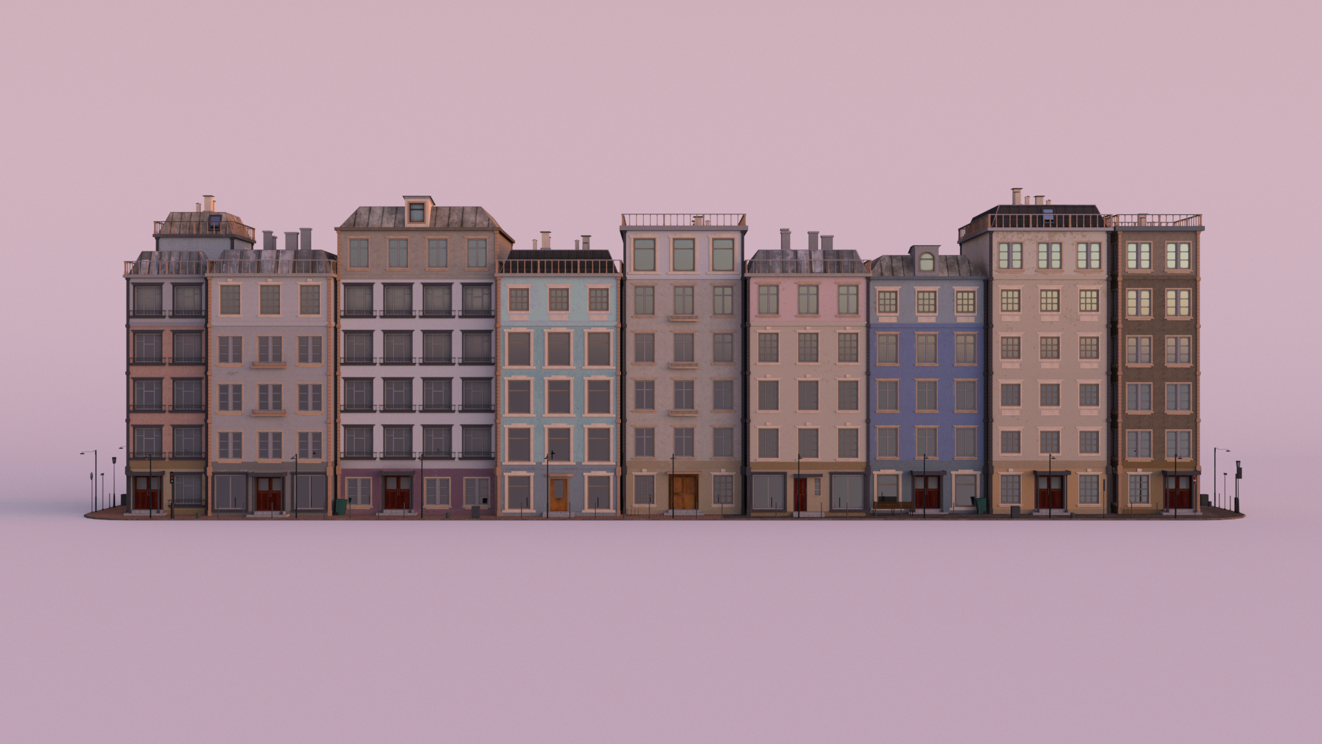 3D Model City Block European - TurboSquid 2024002