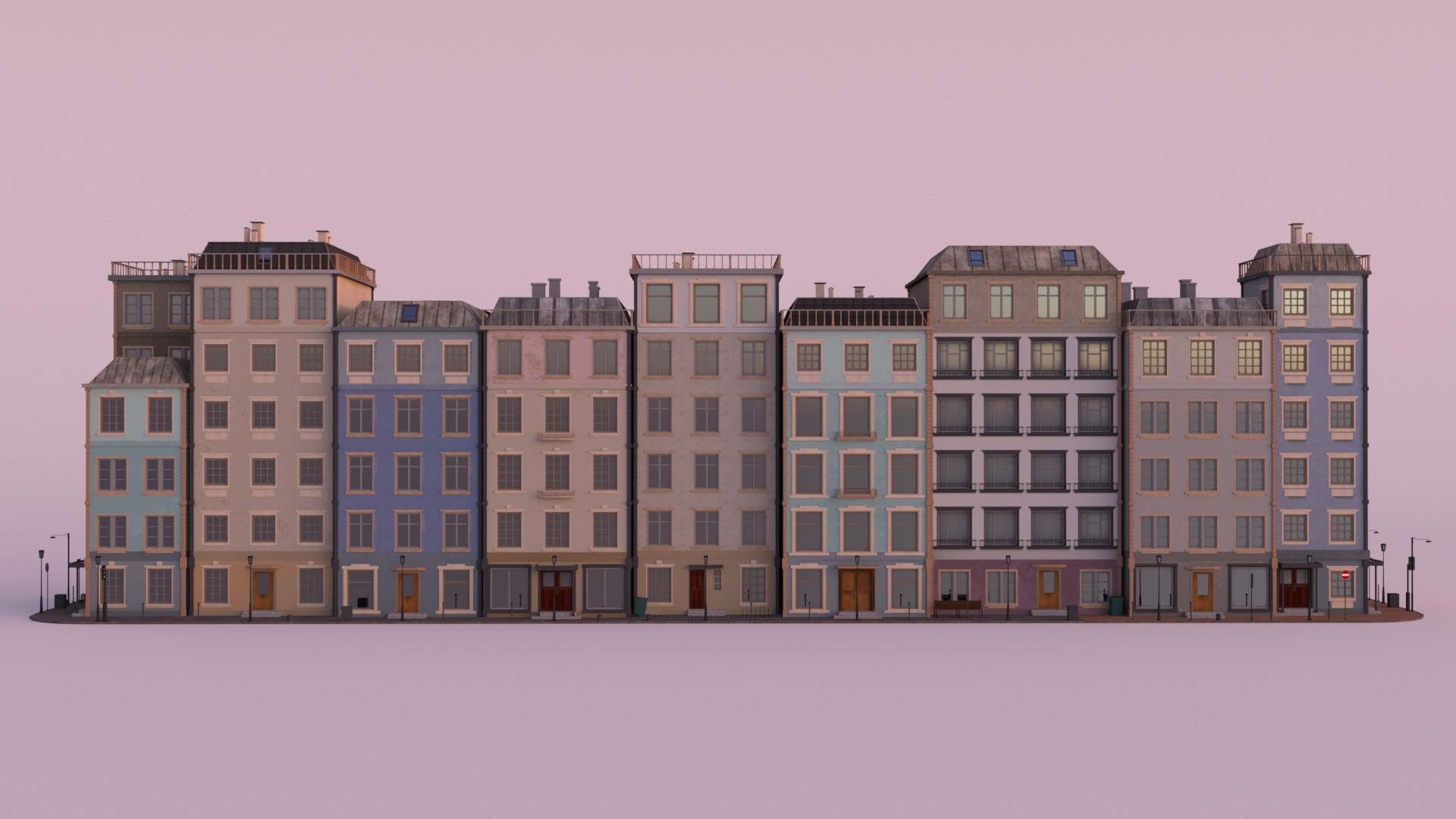 3D Model City Block European - TurboSquid 2024002