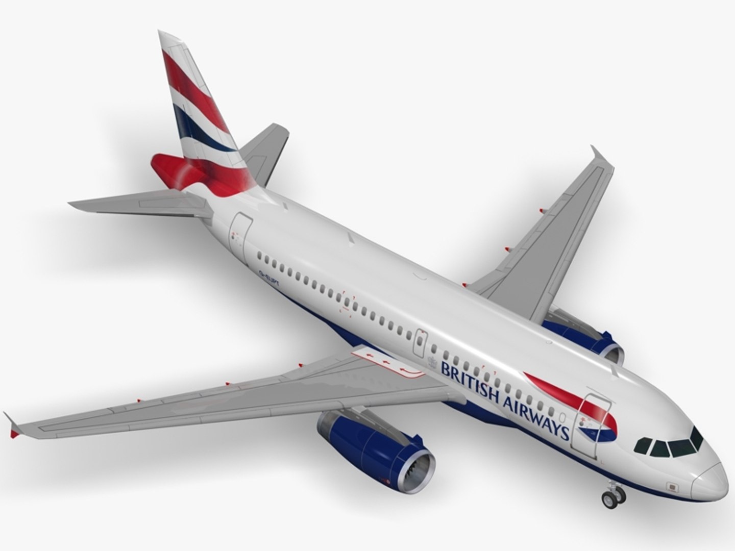 Airbus A319 British Airways 3d 3ds