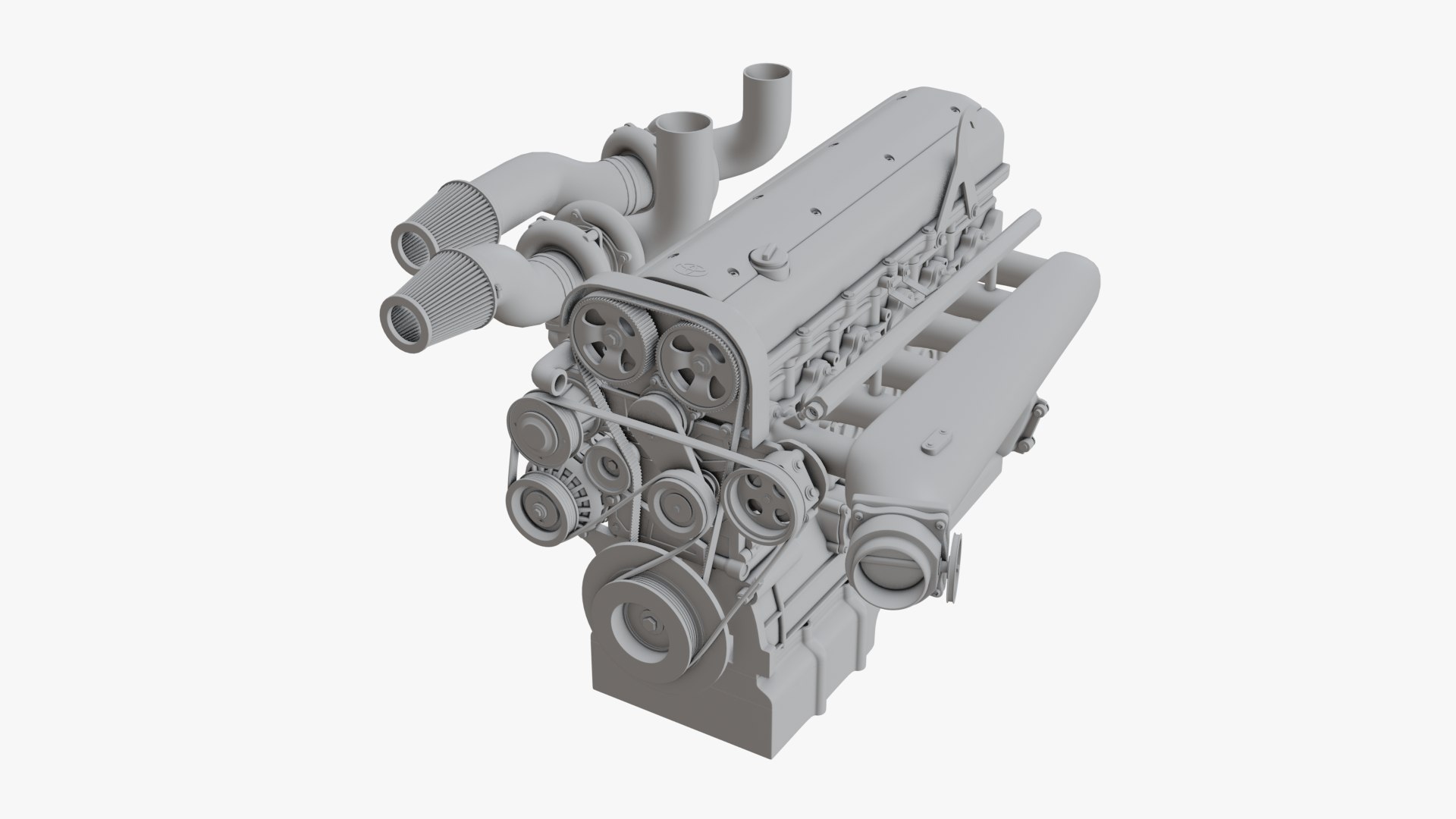 Toyota 2jz Twin Turbo Engine 3D - TurboSquid 2245289