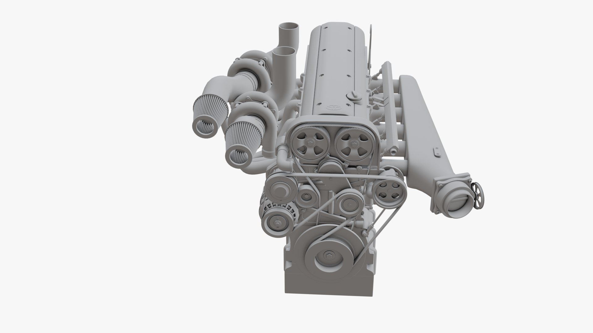 Toyota 2jz Twin Turbo Engine 3D - TurboSquid 2245289