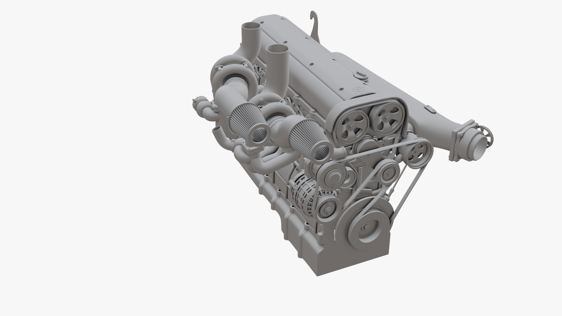 Toyota 2jz Twin Turbo Engine 3D - TurboSquid 2245289