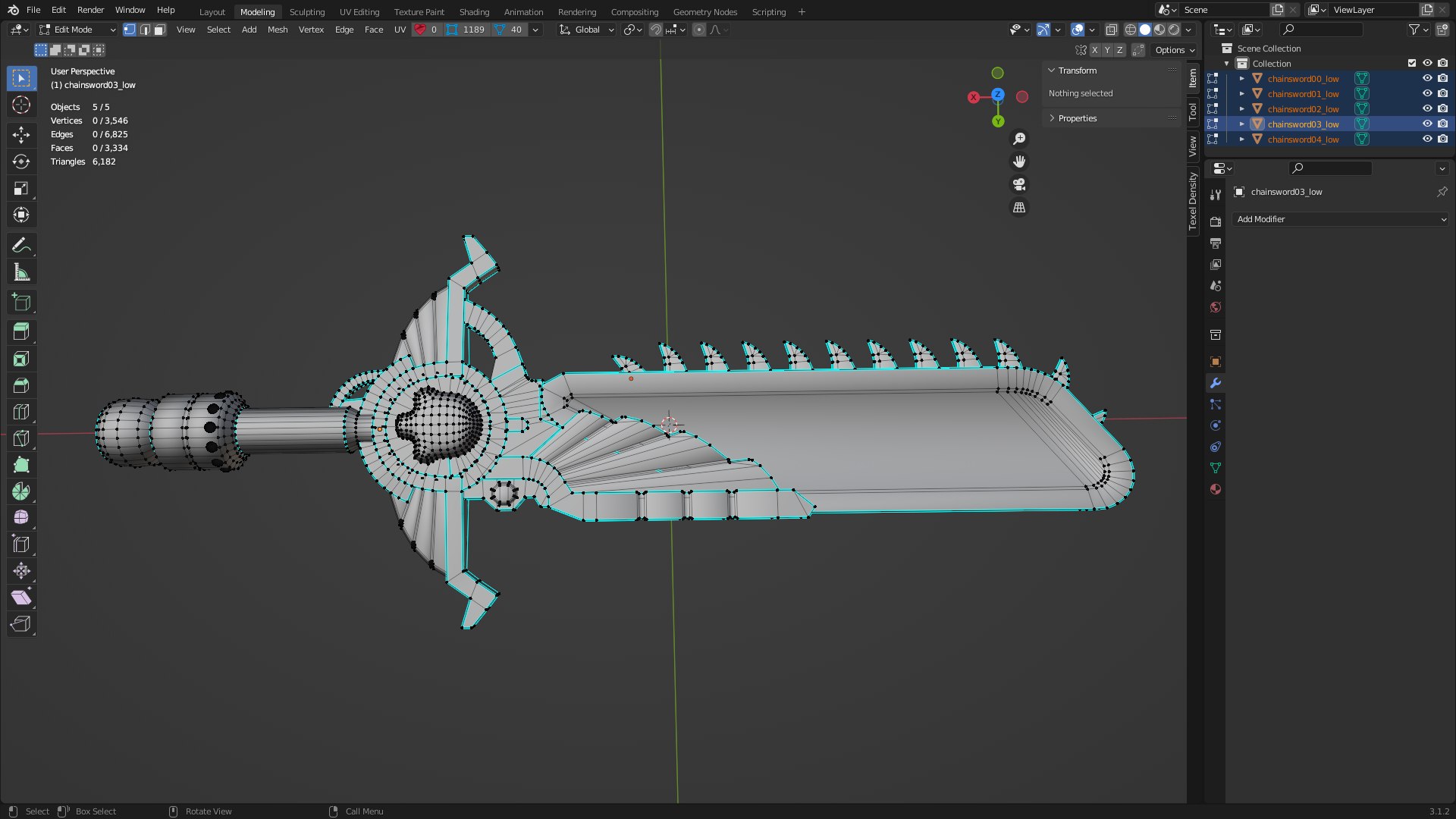 Chain Sword 3D Model - TurboSquid 2018722
