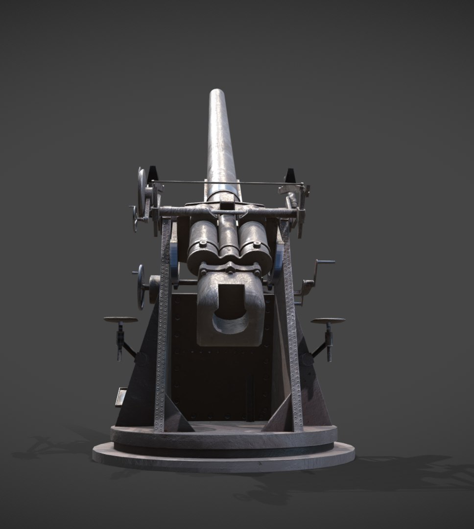 3D Qf 3-inch 20 Cwt - TurboSquid 1587218