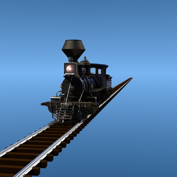 3d model prr engine tender rigged