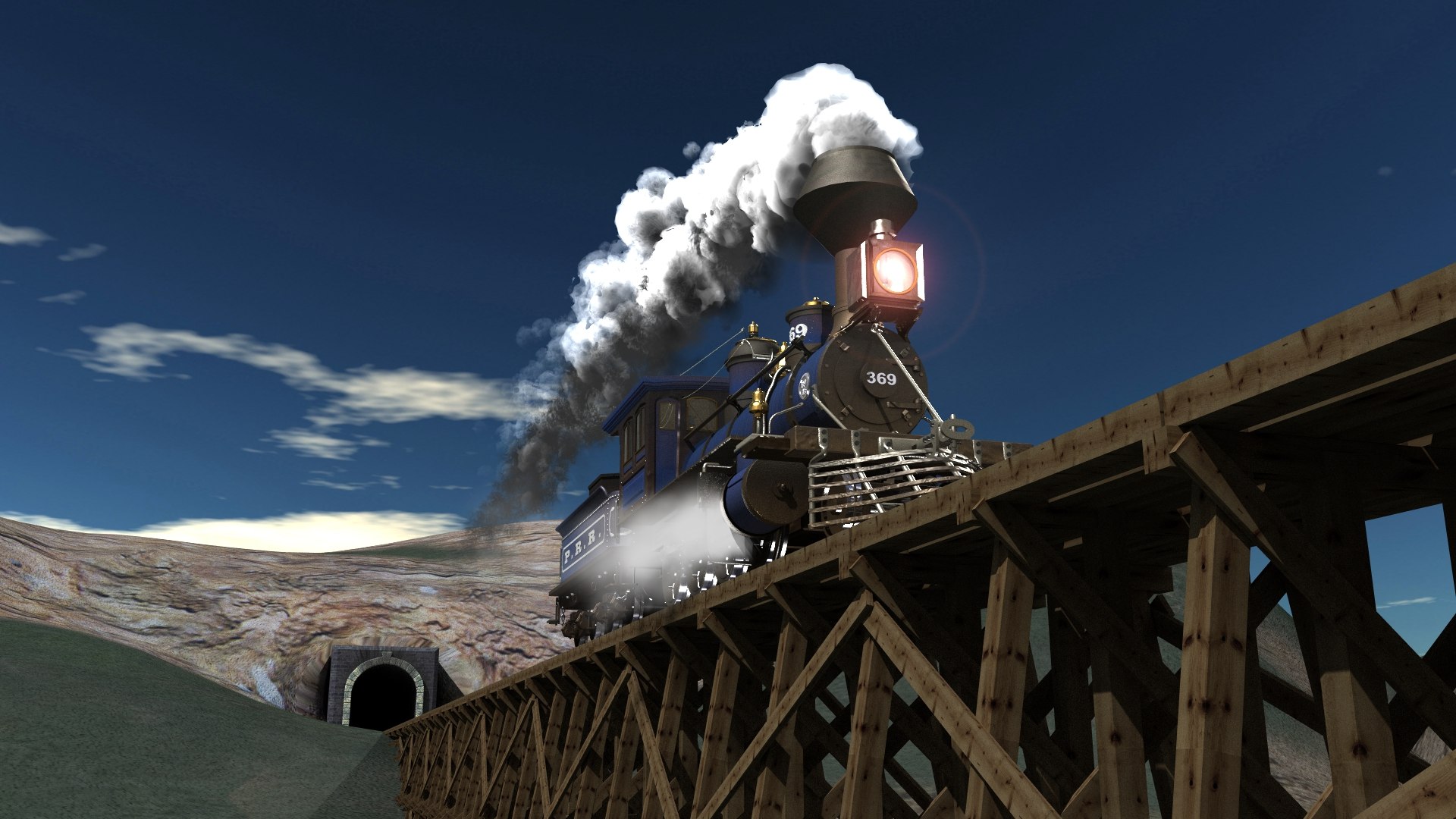 3d Model Prr Engine Tender Rigged